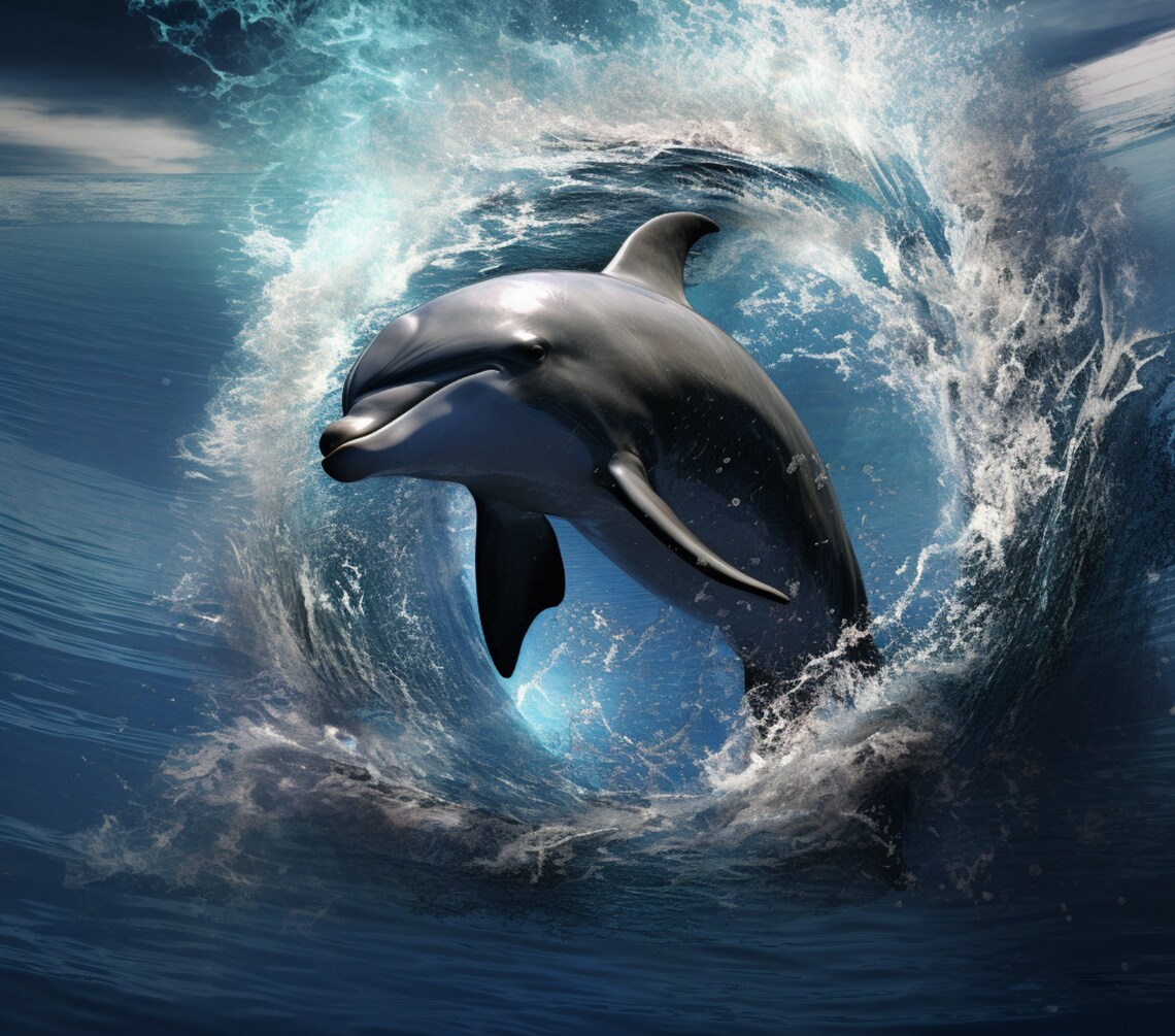 3D Realistic Bottlenose Dolphin Tumbler Wrap - Sublimation - 20oz ...