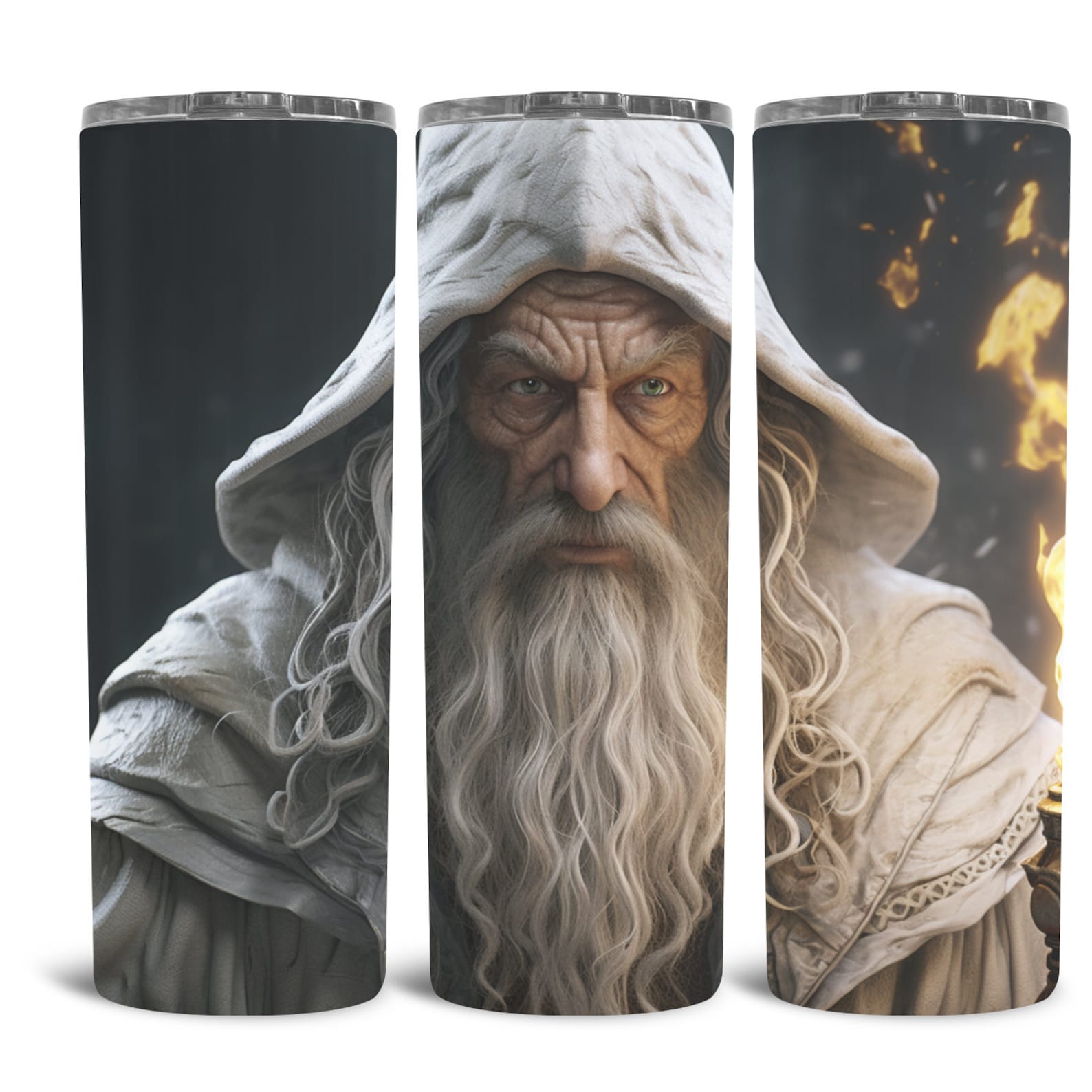 Mesmerizing White Wizard - 3D Sublimation 20 Oz Skinny Straight Tumbler ...
