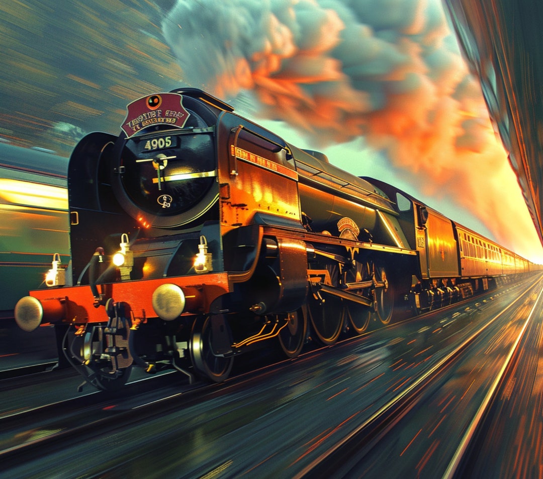 4472 Flying Scotsman Steam Engine Passenger Locomotive 3D Sublimation ...