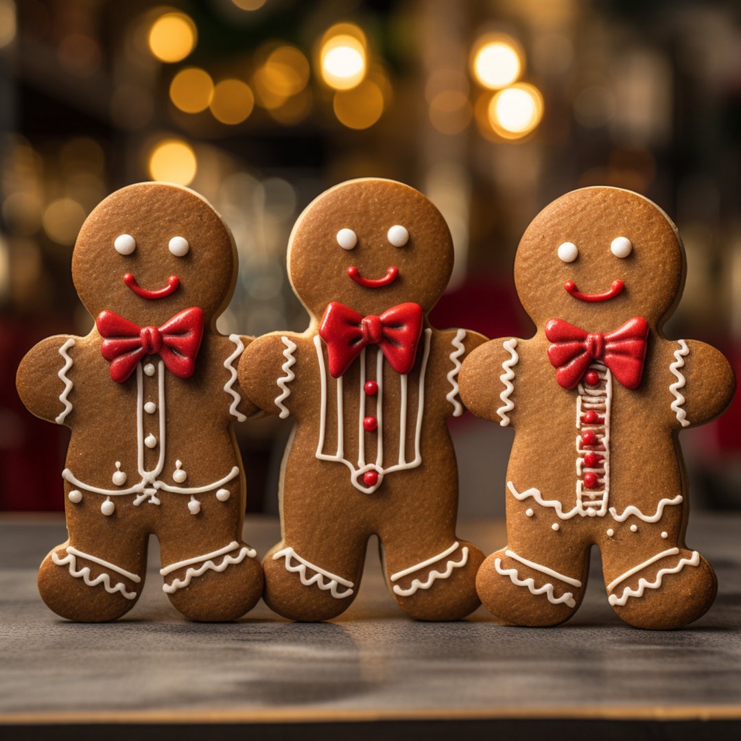 Trio of Gingerbread Men Iced for Holidays - 3D Sublimation 20 Oz Skinny ...