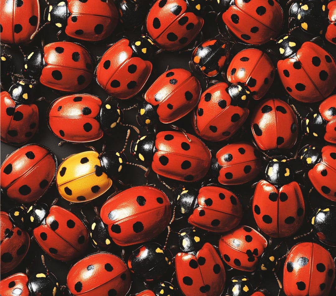Piled up Lady Bugs Spring Insect Pattern 3D Sublimation Skinny Straight ...