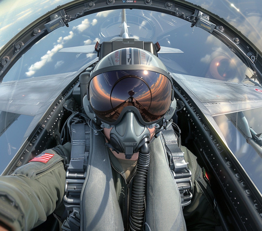 US Military Fight Pilot Fighter Jet Action 3D Sublimation Skinny ...