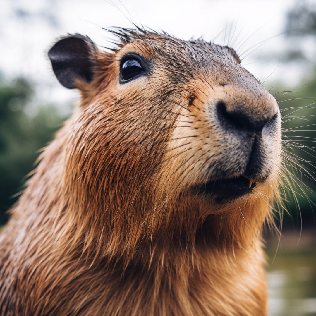 Cute Capybara Portrait 3D Sublimation 20 Oz Skinny Straight - Etsy