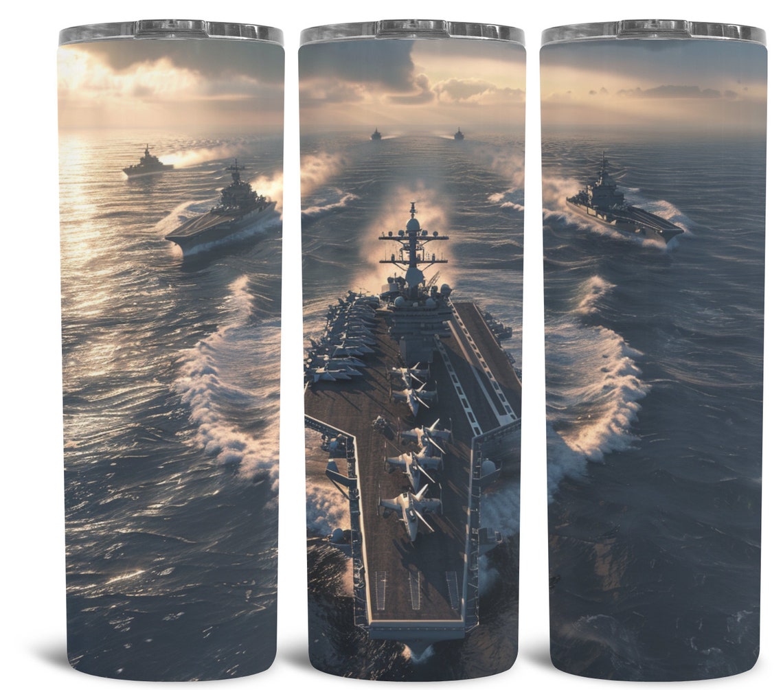 Navy Strike Group Ships 3d Sublimation Skinny Straight Tumbler Wrap ...