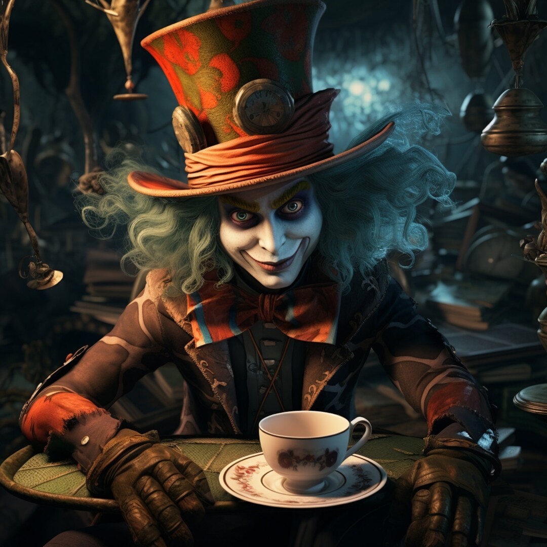 Tea Party With the Wonderland Mad Hatter 3D Sublimation 20 Oz Skinny ...