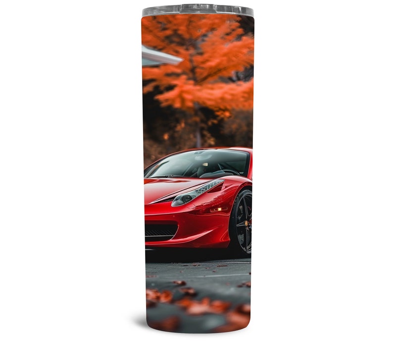 Red Ferrari 458 Sleek & Sexy 3D Sublimation 20oz Skinny Straight Tumblr Wrap 300 DPI PNG ...