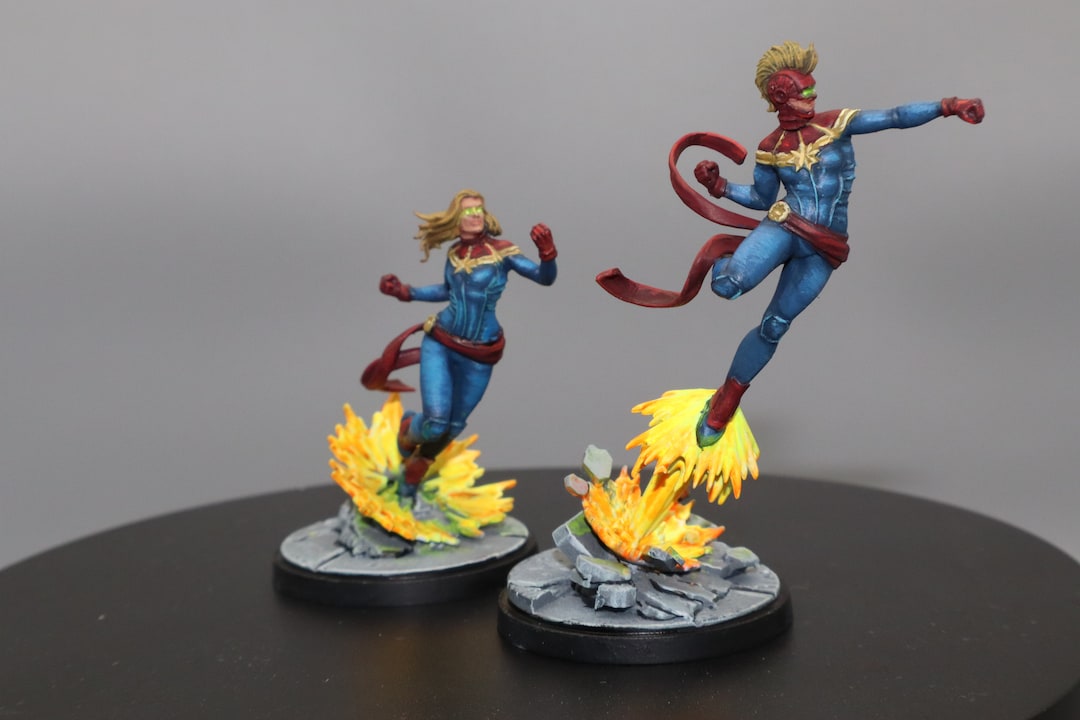 Marvel Crisis Protocol Captain Marvel Cosmic Avenger (binary and Normal ...