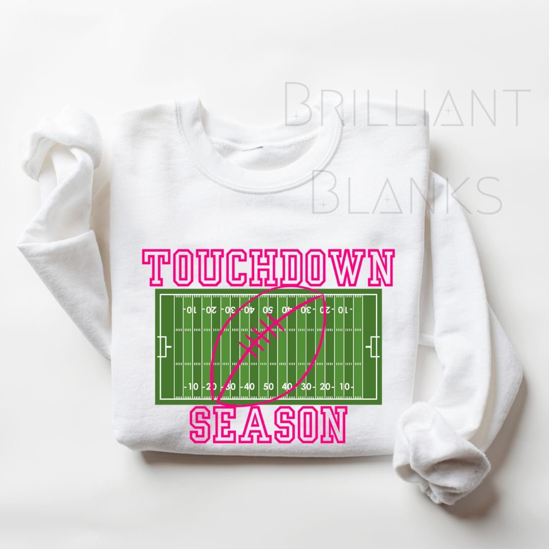 Football Touchdown Season Preppy Pink Sublimation PNG Digital Design - Etsy