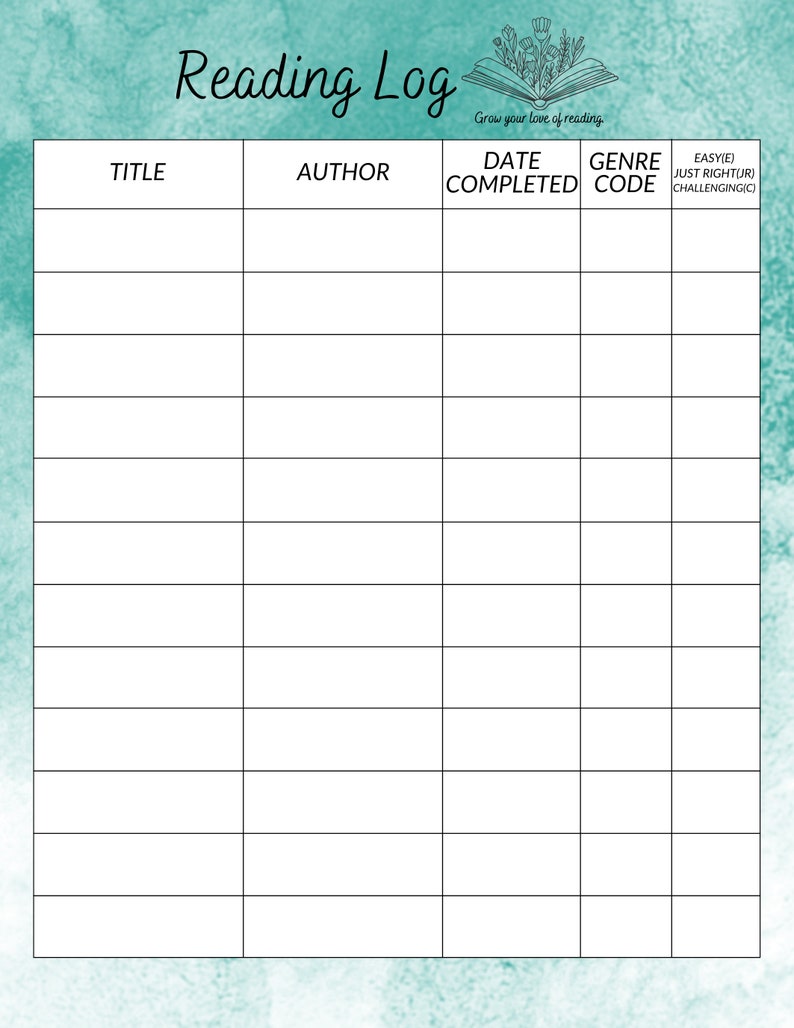 Student Reading Journal - 40 Book Challenge, From the Book Whisperer ...