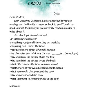 Student Reading Journal 40 Book Challenge, From the Book Whisperer ...