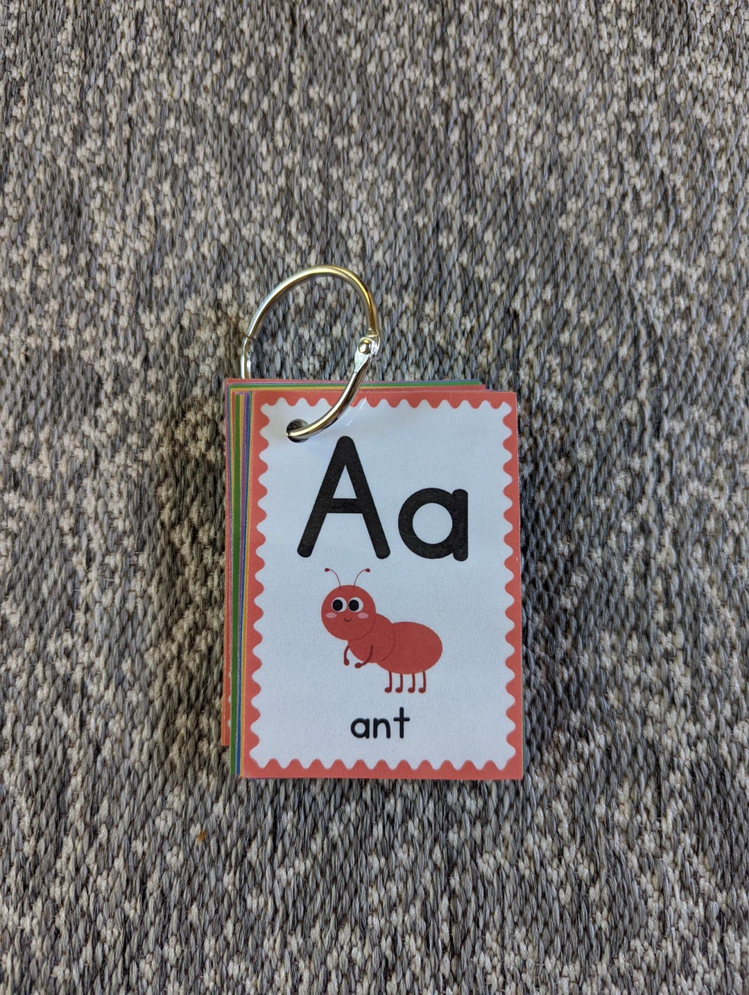 Alphabet Cards, Laminated on Binder Ring - Etsy