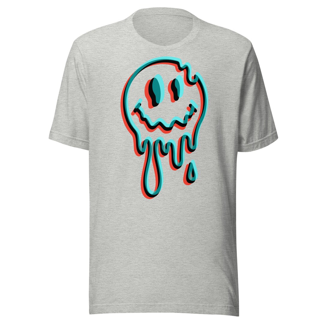 Trippy Smiley Drippy 3D Face Psychedelic Illusion Heady - Etsy