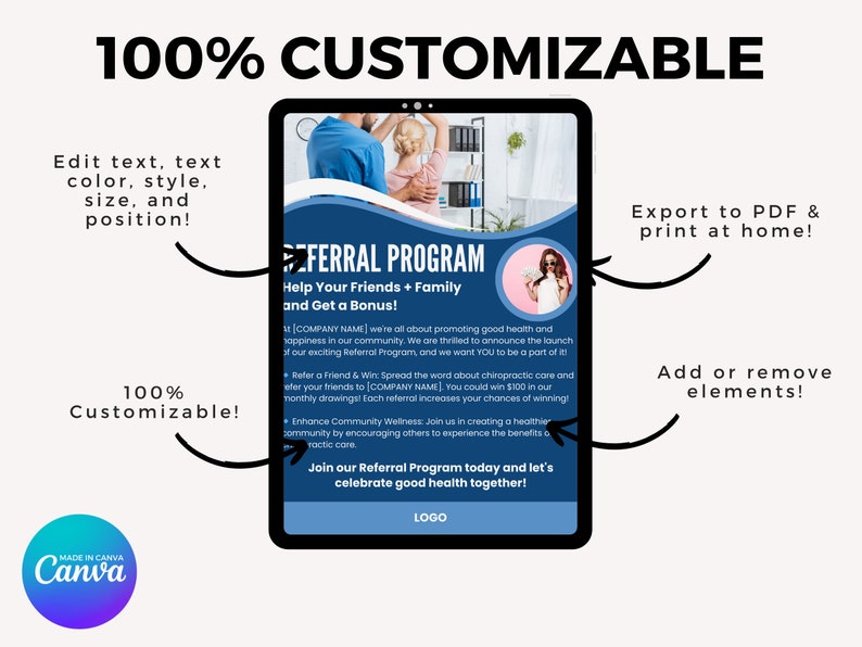 DIY Referral Program Flyer Template - Grow & Earn With Your Business - Etsy