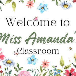 Welcome Classroom Sign Printable, Teacher Name Sign, Editable Classroom ...