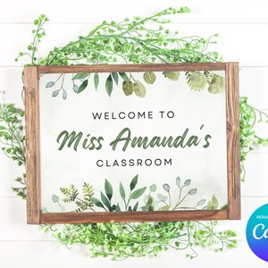 Welcome Classroom Sign Printable, Teacher Name Sign, Editable Classroom ...