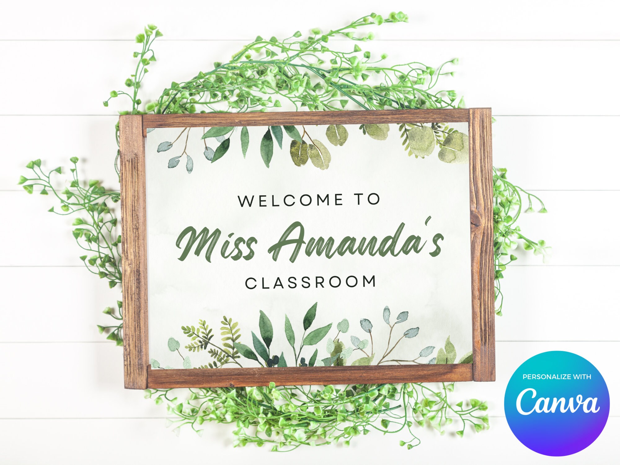 Welcome Classroom Sign Printable, Teacher Name Sign, Editable Classroom ...