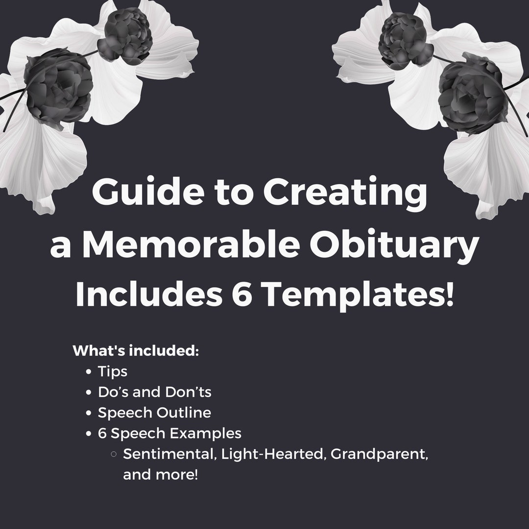 Obituary Templates: Craft a Heartfelt Tribute With Our Comprehensive ...