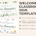 Welcome Classroom Sign Printable, Teacher Name Sign, Editable Classroom ...