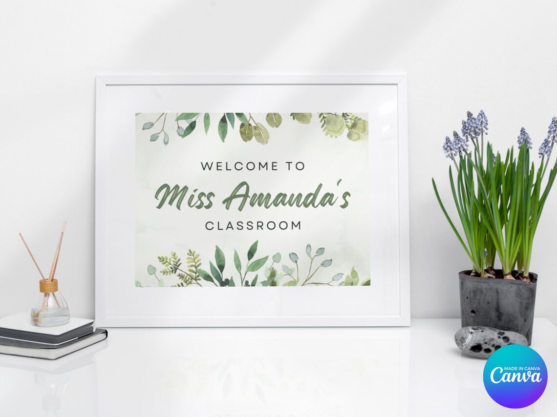 Welcome Classroom Sign Printable, Teacher Name Sign, Editable Classroom ...