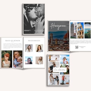 Modern Wedding Magazine Program Template: DIY Canva Itinerary (8.5x11 ...