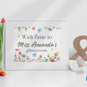 Welcome Classroom Sign Printable, Teacher Name Sign, Editable Classroom ...