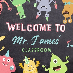 Welcome Classroom Sign Printable, Teacher Name Sign, Editable Classroom ...