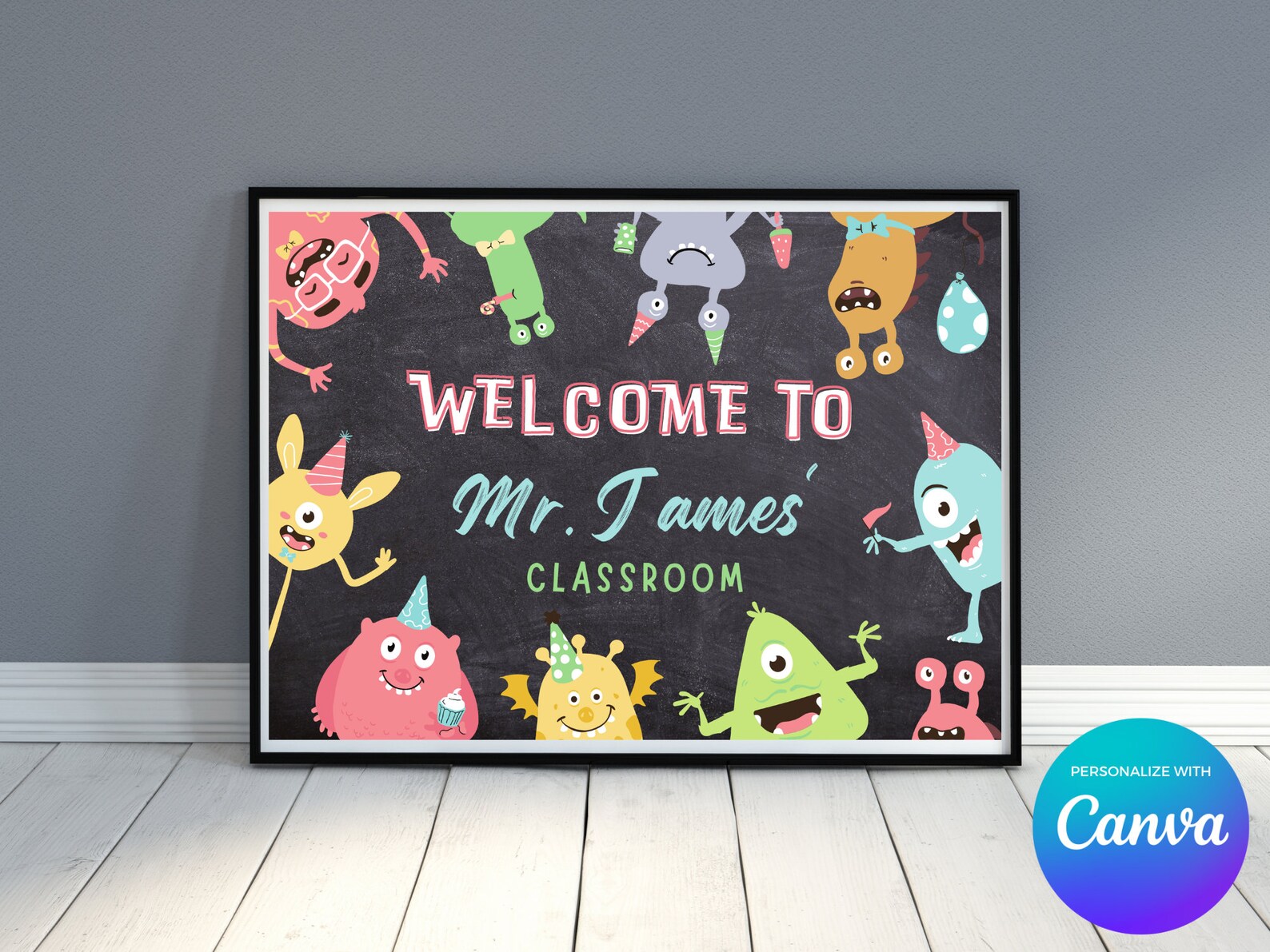 Welcome Classroom Sign Printable, Teacher Name Sign, Editable Classroom ...