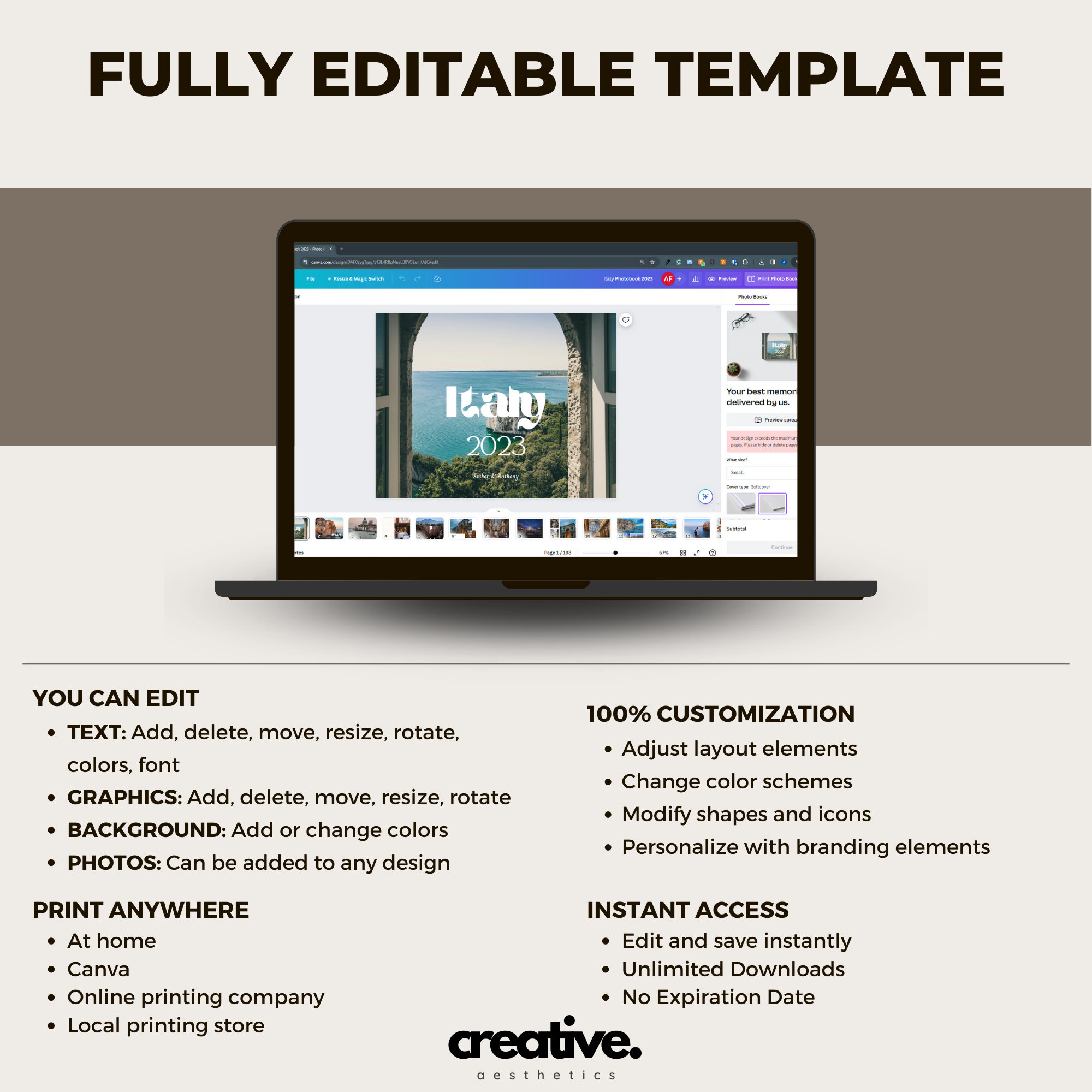 Personalized Canva Photo Book Template | Create Your Timeless Keepsake ...