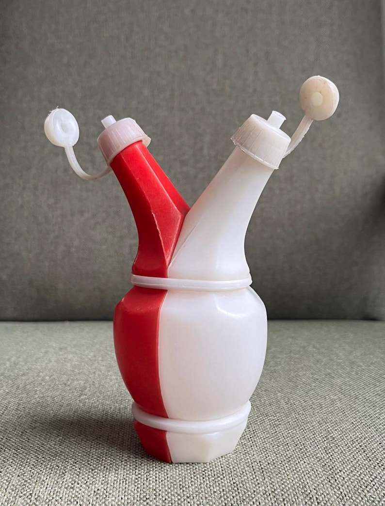 Vintage Two Compartment Plastic Bottle , Drink Bottle , Popart Design ...
