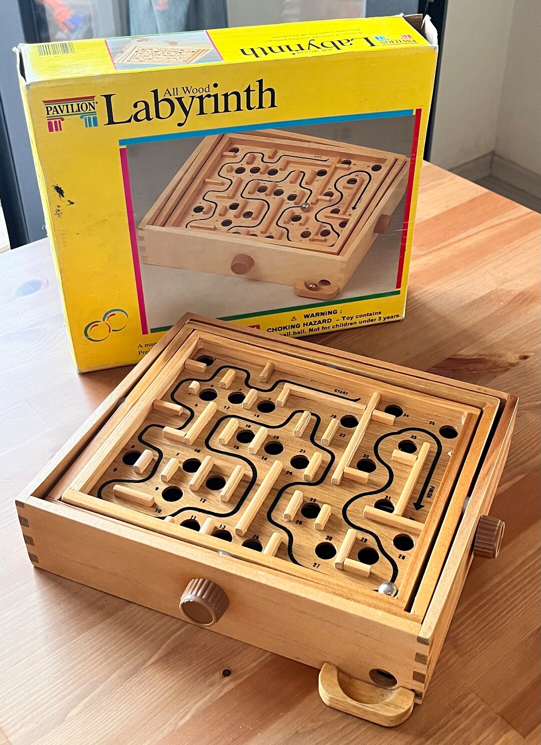 Vintage Labyrinth Maze Game Solid Wood Labyrinth Game - Etsy