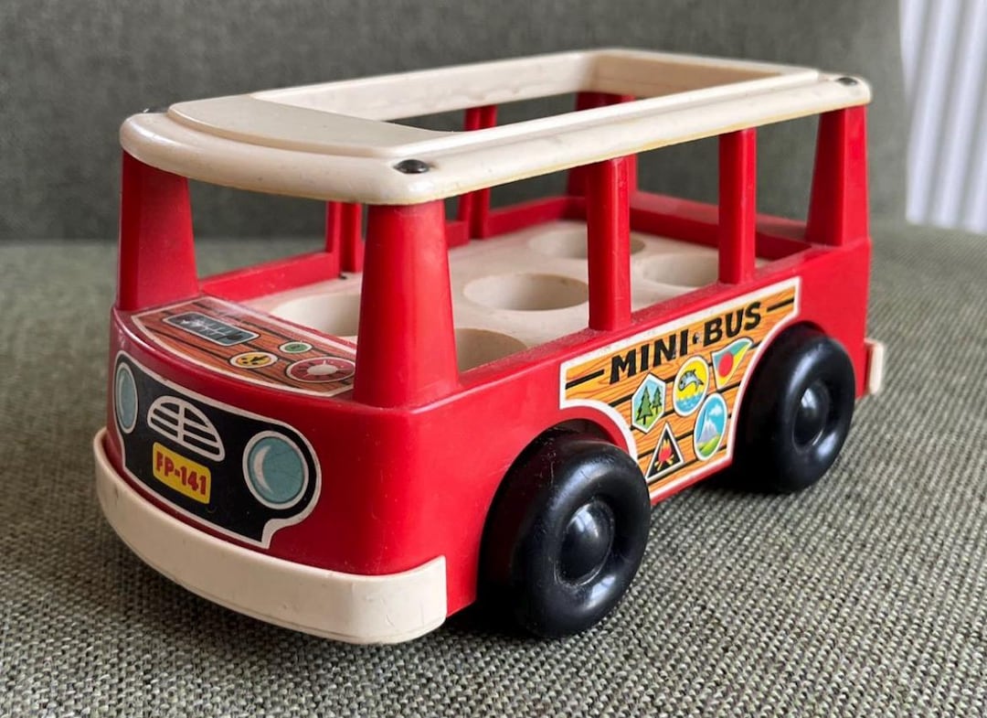 1969 Fisher Price Mini Bus , Vintage Toy , Little People Van - Etsy