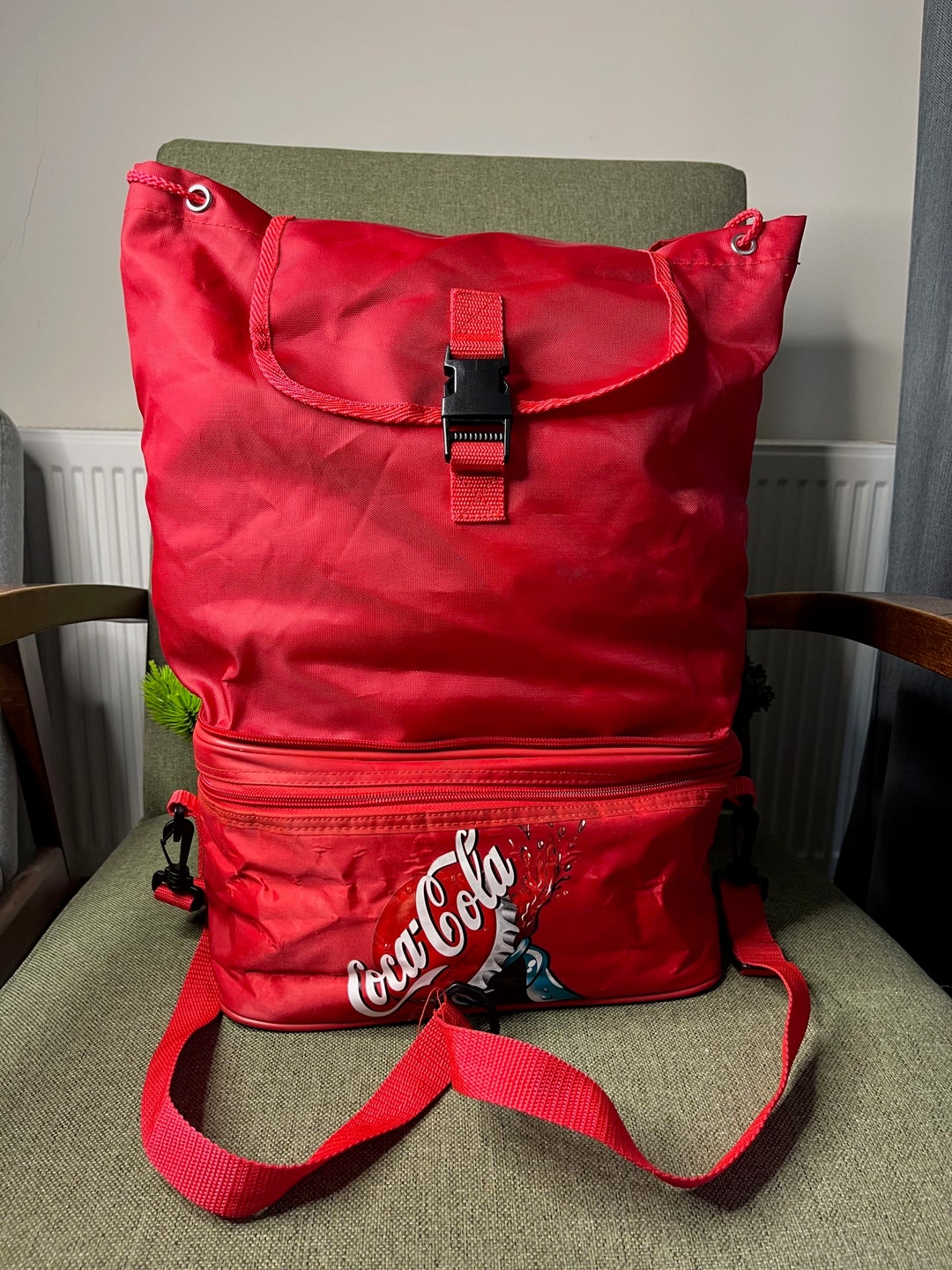 Vintage Coca Cola Cooler Backpack 2 in 1 Backpack, Bottom Cooler Top ...