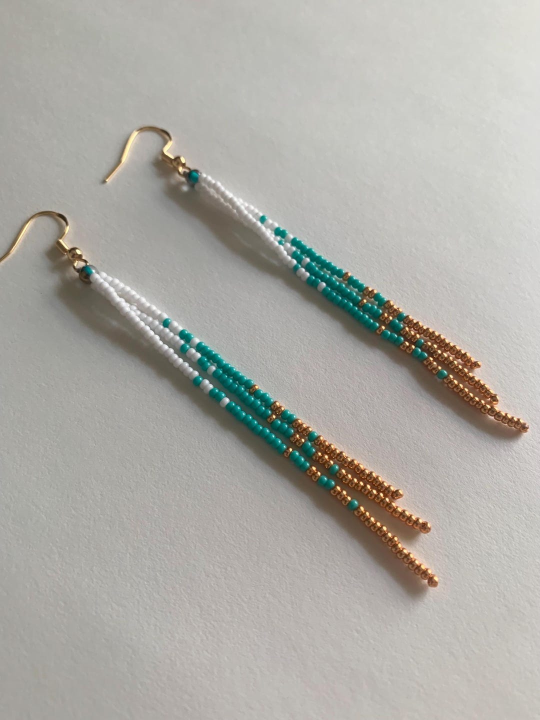 Indigenous Beaded Earrings: Dainty Handmade Native American Beadwork ...