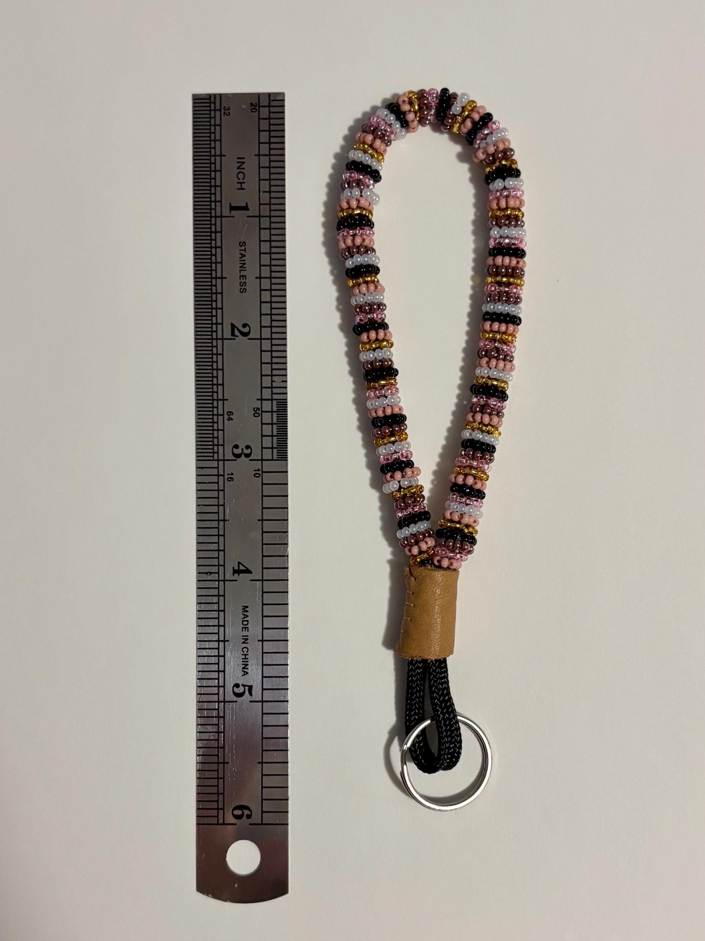 Indigenous Beaded Lanyard: Native American Handmade Keychain, Colorful ...