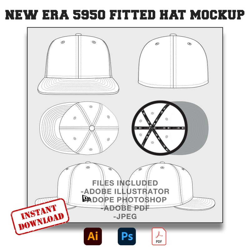Custom 5950 Fitted Hat - Etsy