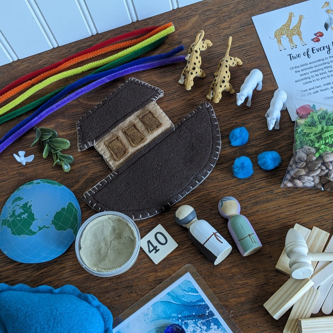 God's Promise Bible Story Kit noah and the Ark, Felt Friend, Sensory ...