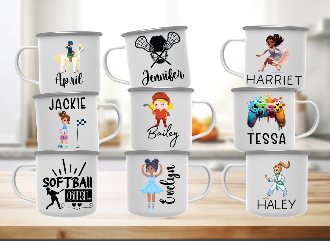 Sports Mug for Girl, Personalized Mug, Mug for Girls, Kid's ...