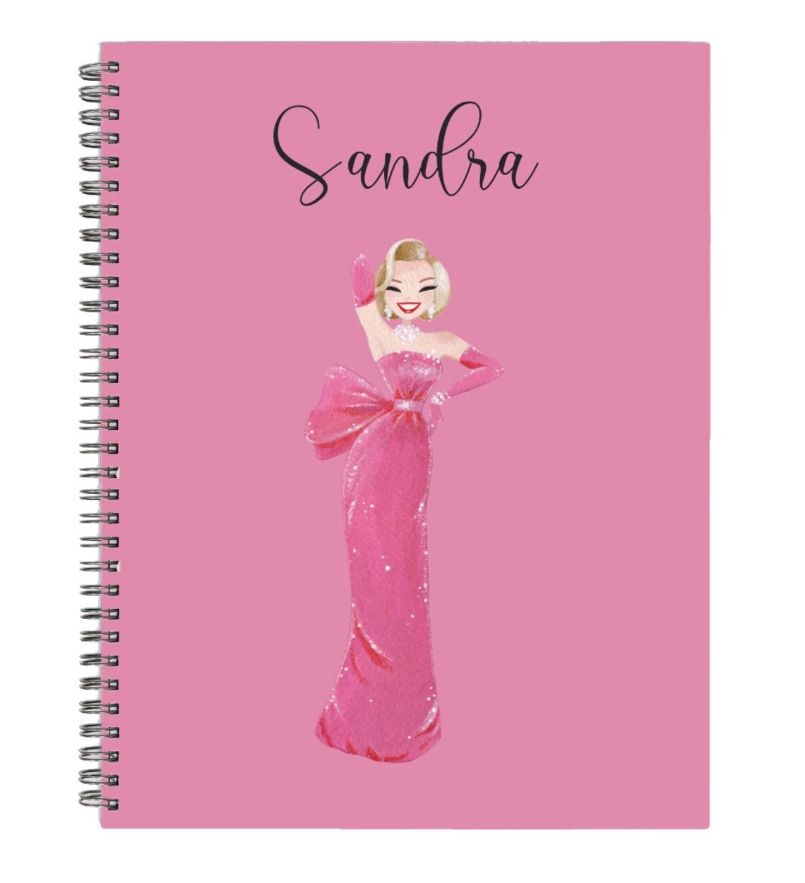 Marilyn Monroe Notebook, Personalized Spiral Notebook, 8.5 in X 11 in ...