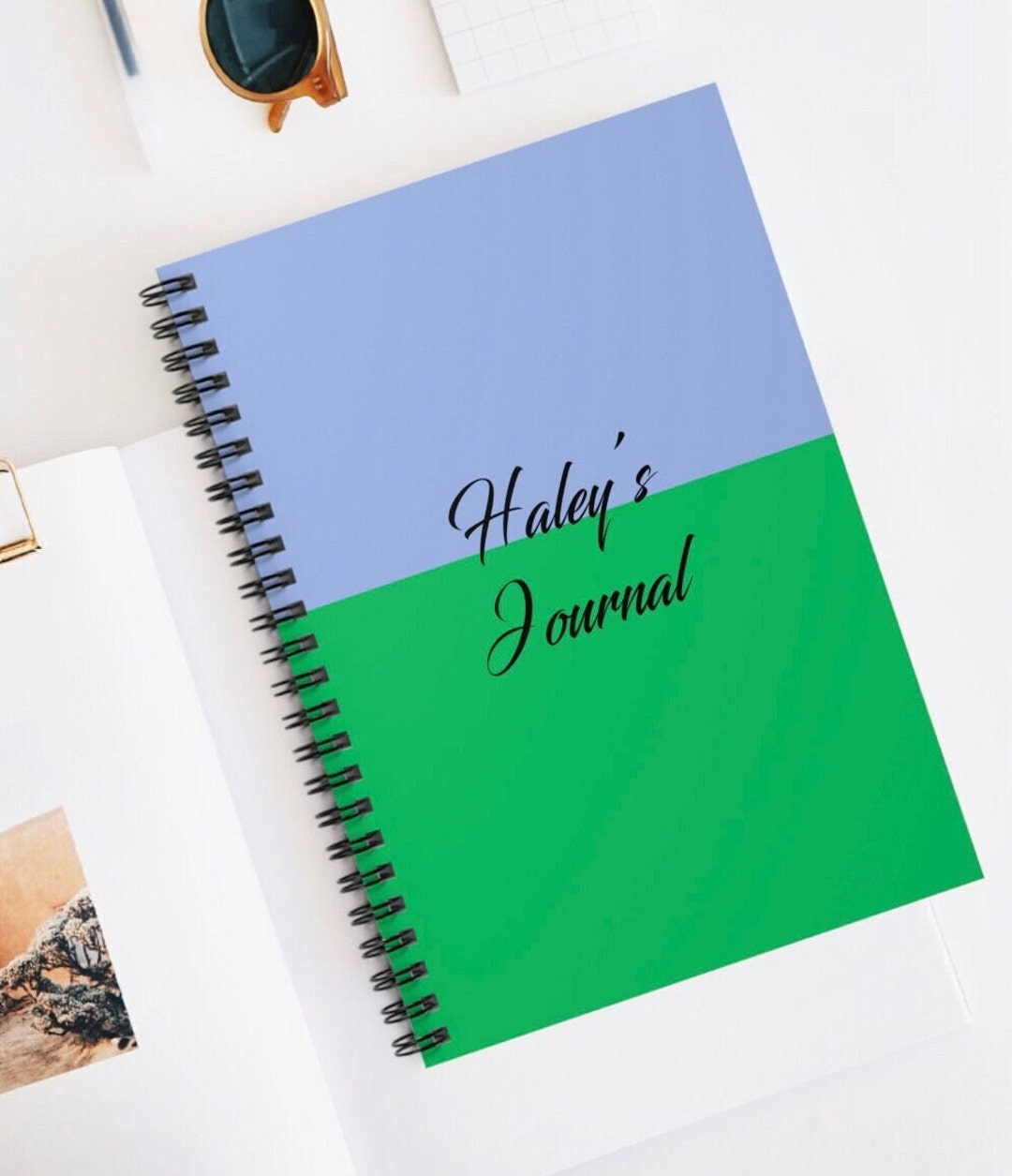 Color Block Spiral Notebook, Personalized Journal, Gift for Women, Gift ...