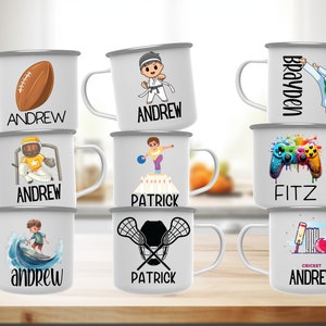 Sports Mug for Boy, Child Personalized Mug , Mug for Boys, Kid's ...