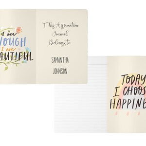 Positive Affirmation Softcover Journal L Mindfulness I Self Care L ...
