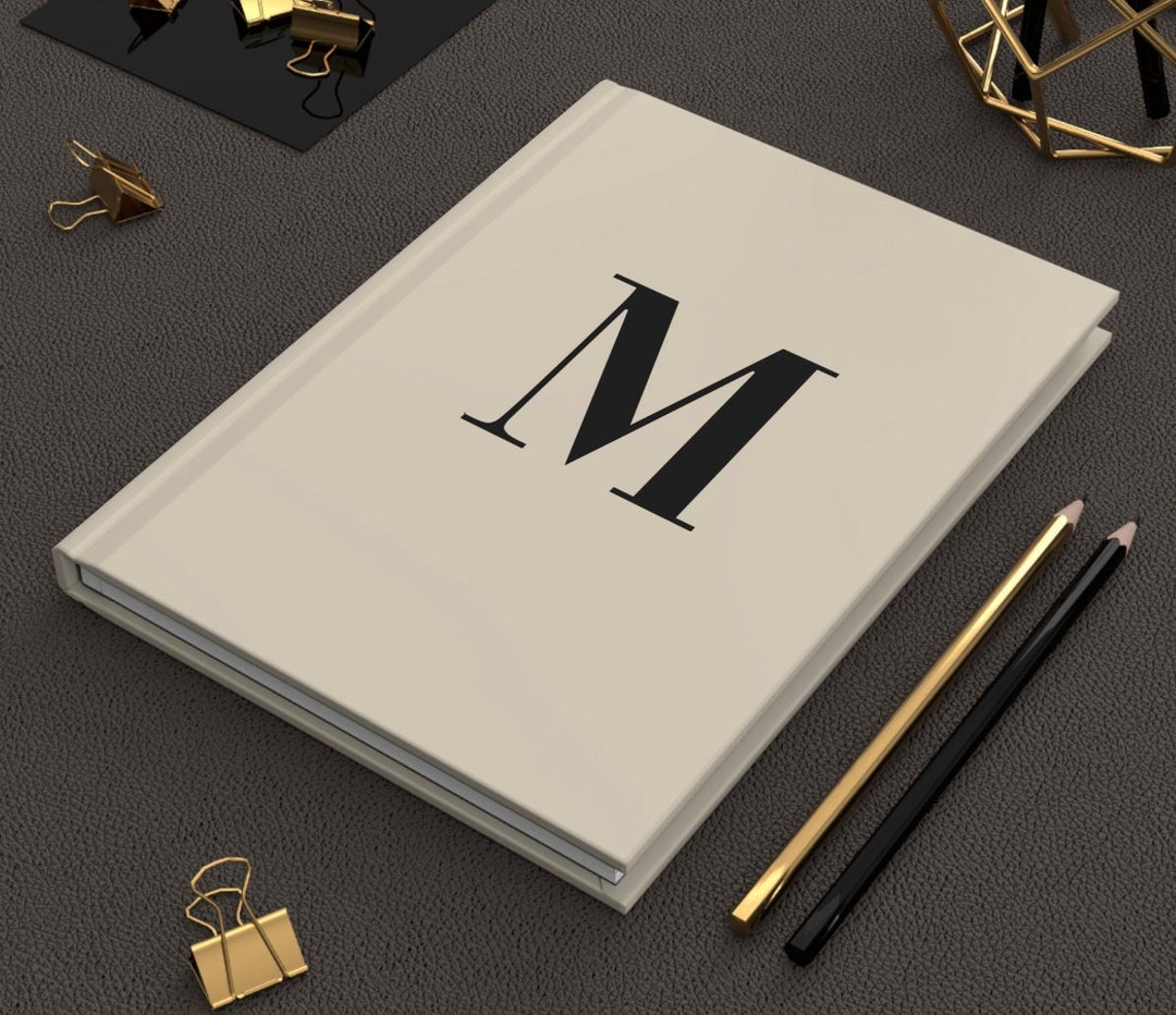 Monogram Hardcover Journal, Personalized Journal, Gift for Men, Gift ...
