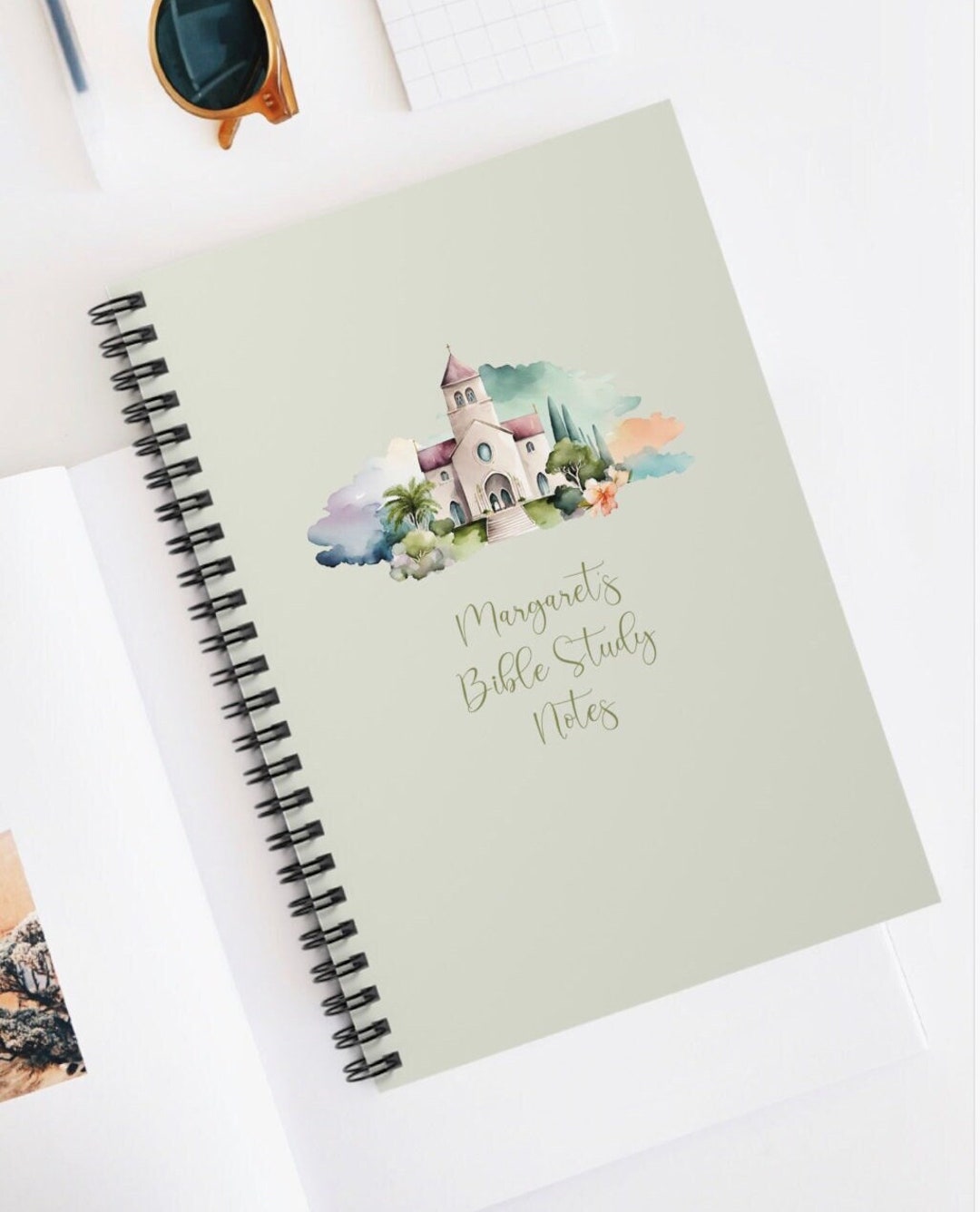 Bible Study Notes, Personalized Spiral Notebook, Church Journal, Gift ...