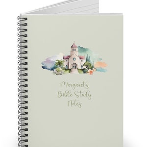 Bible Study Notes, Personalized Spiral Notebook, Church Journal, Gift ...