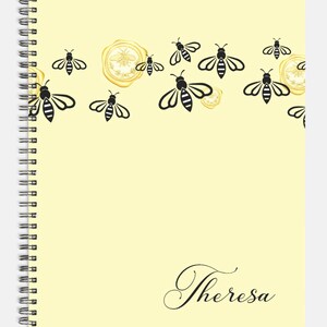 Bee Personalized Spiral Notebook, 8.5 in X 11 in Spiral Notebook ...