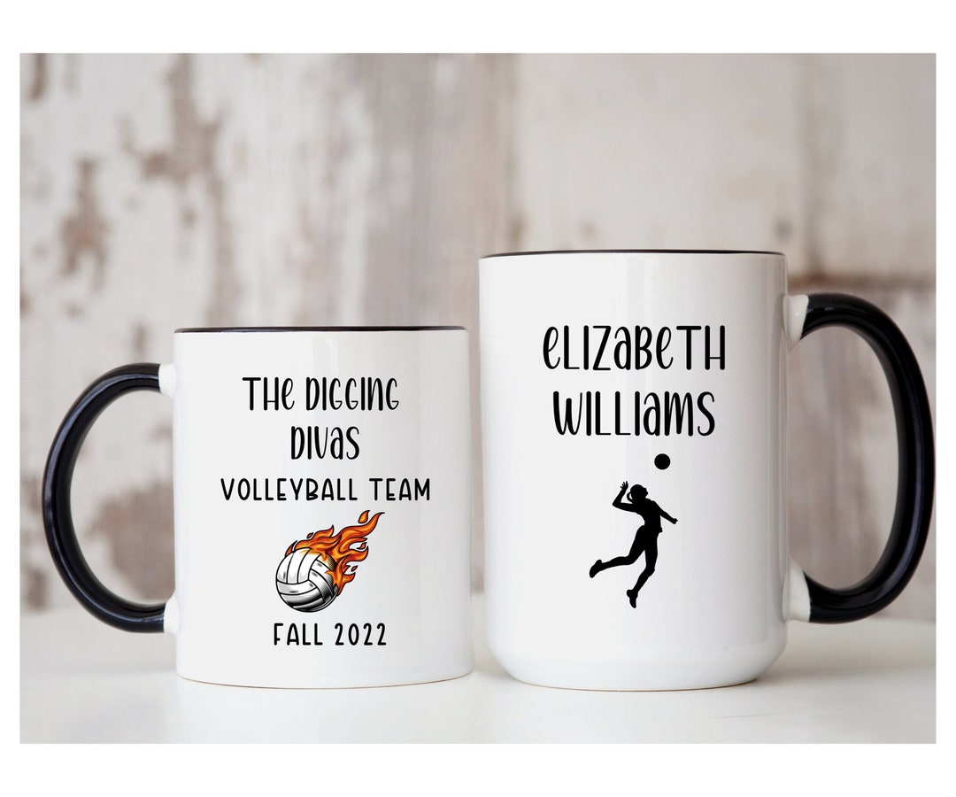 Personalized Volleyball Team Mug, Volleyball Mug, Gift for Volleyball ...