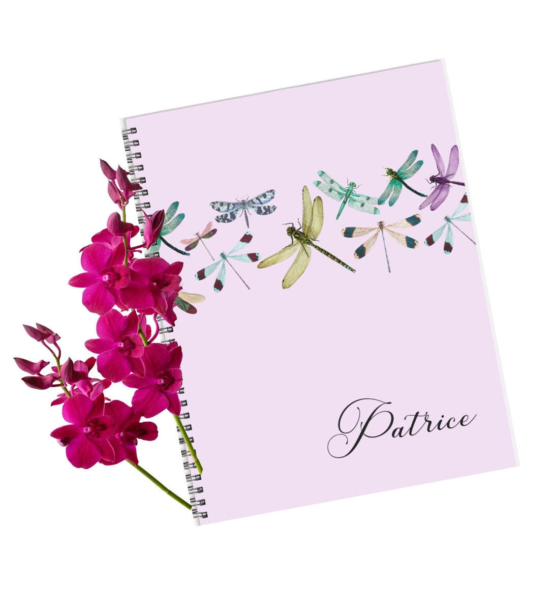 Dragonfly Personalized Spiral Notebook, 8.5 in X 11 in Spiral Notebook ...