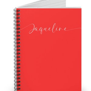Stylish Personalized Spiral Journal, Spiral Notebook, Personalized With ...