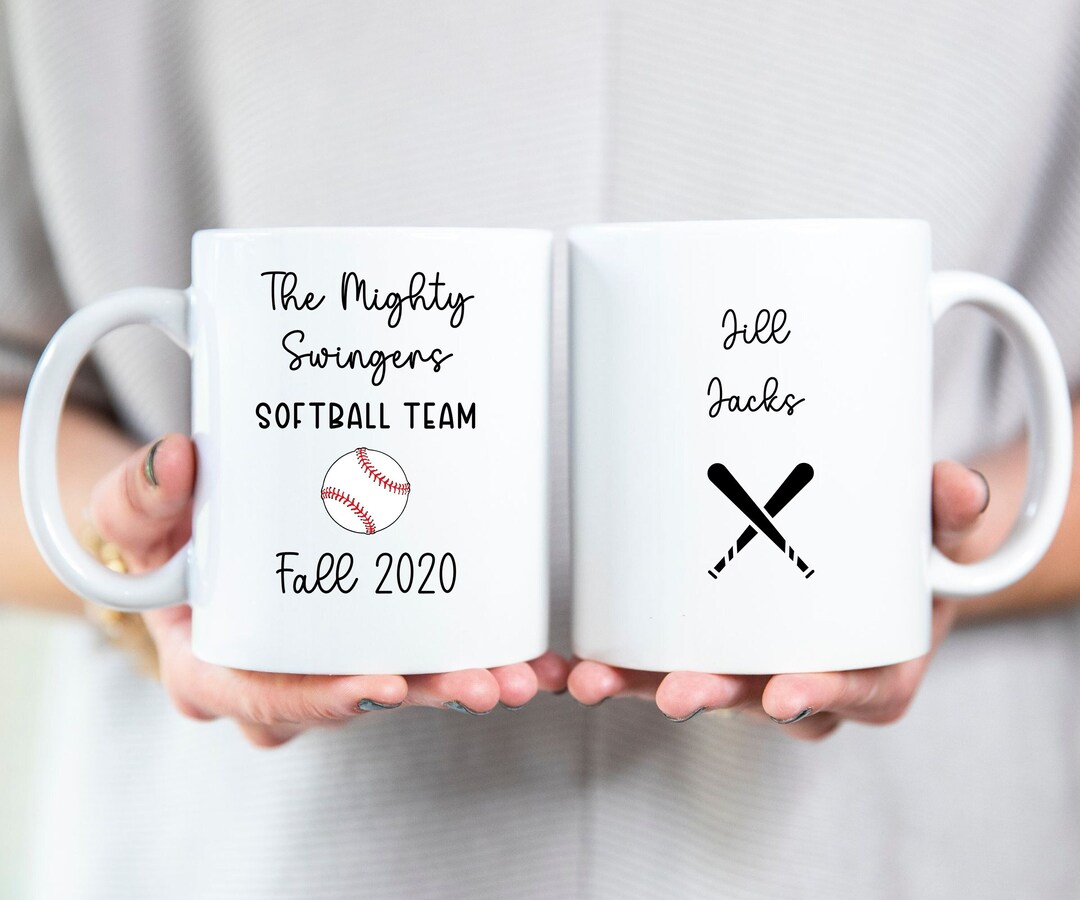Personalized Softball Team Mug, Softball Mug, Gift for Softball Player ...