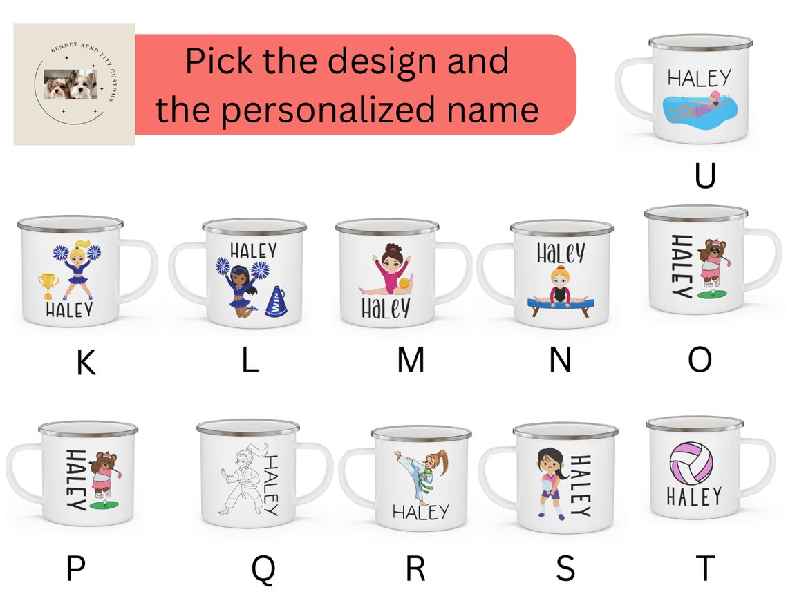 Personalized Girls Sports Mug Hot Chocolate Mug for - Etsy